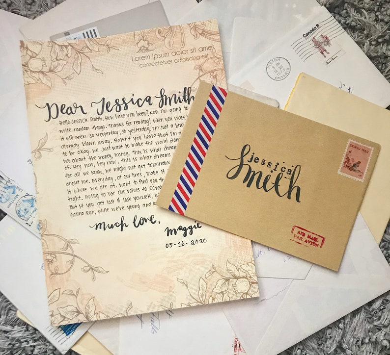 Customized Love Letter/vintage Letters for Anniversary, Valentine’s Day ...