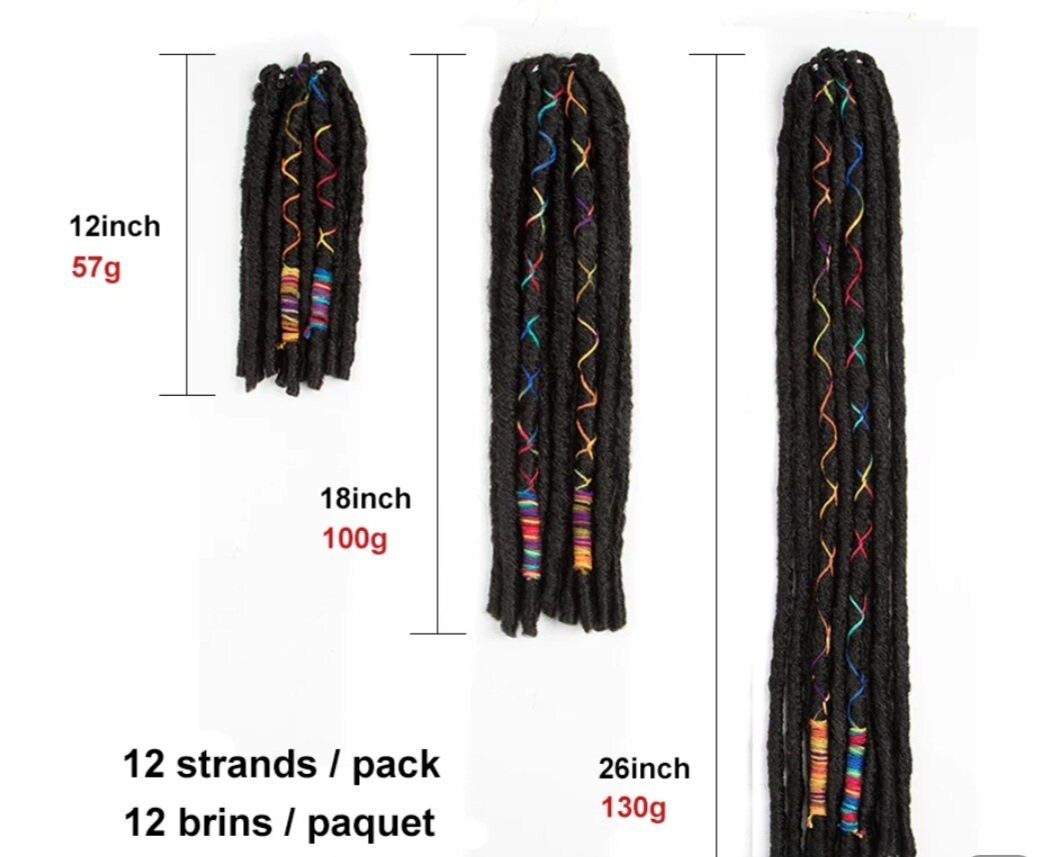 Dreadlocks Faux Locs Crochet Hair Braiding Hair Extensions | Etsy