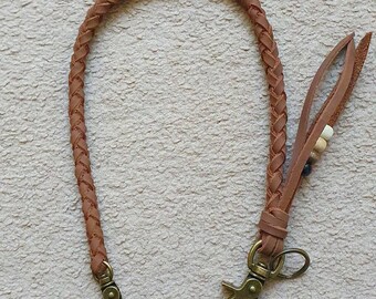 Leather Braided Chain Rope Wallet - Etsy