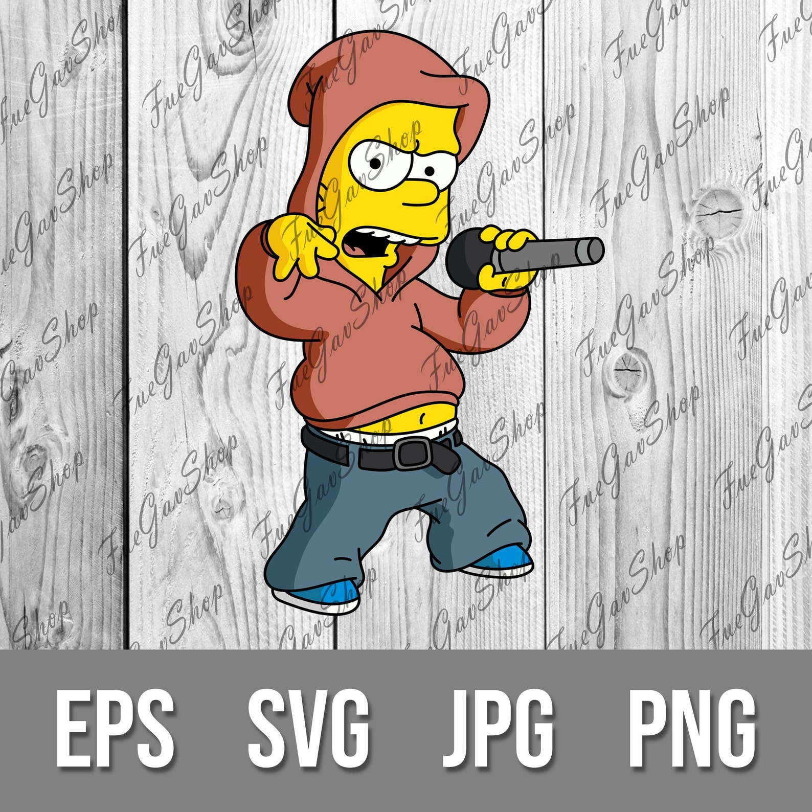Bart Simpson Vector Digital File Svg Eps Png Etsy España