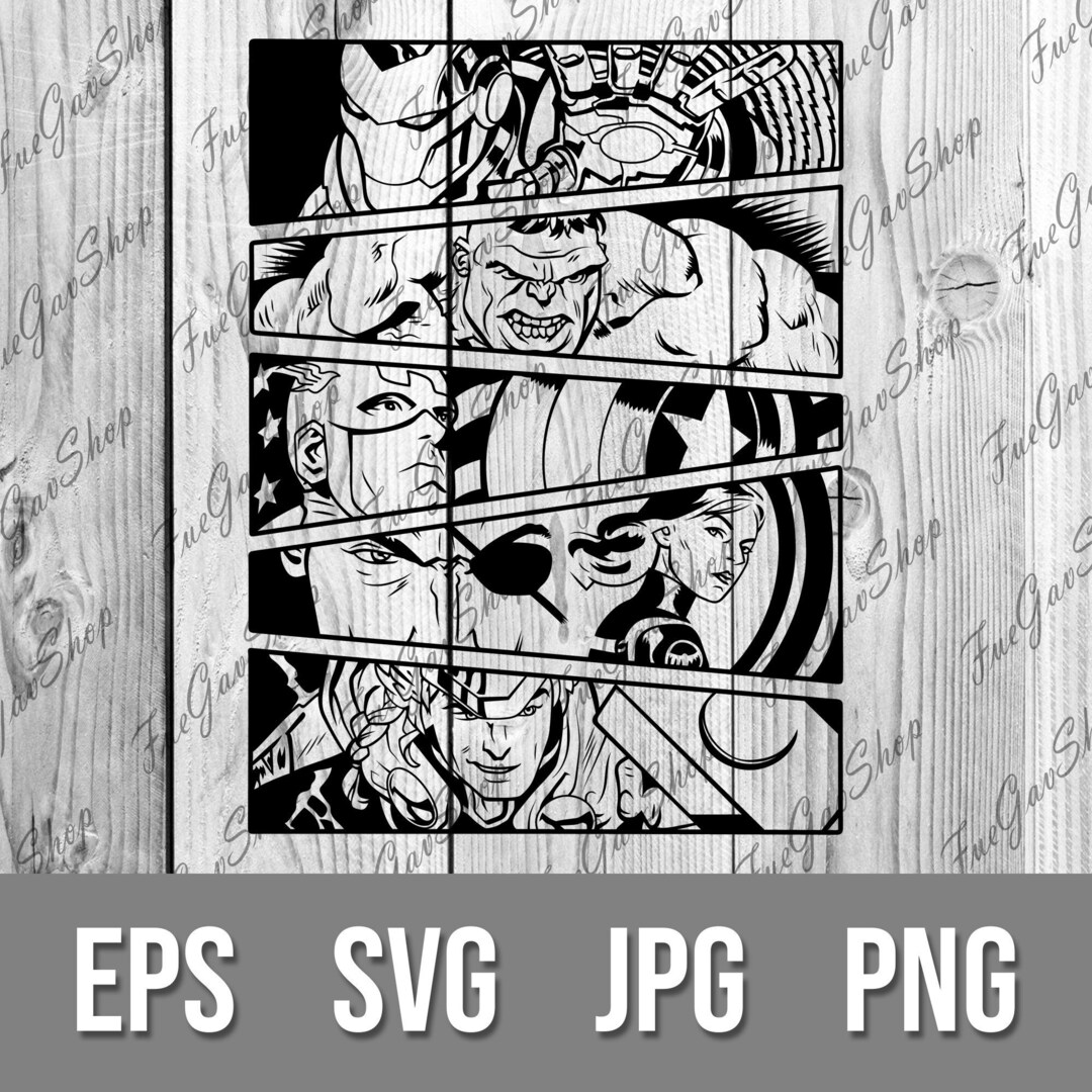 The Avengers Vector Digital File SVG Eps Png Jpg - Etsy