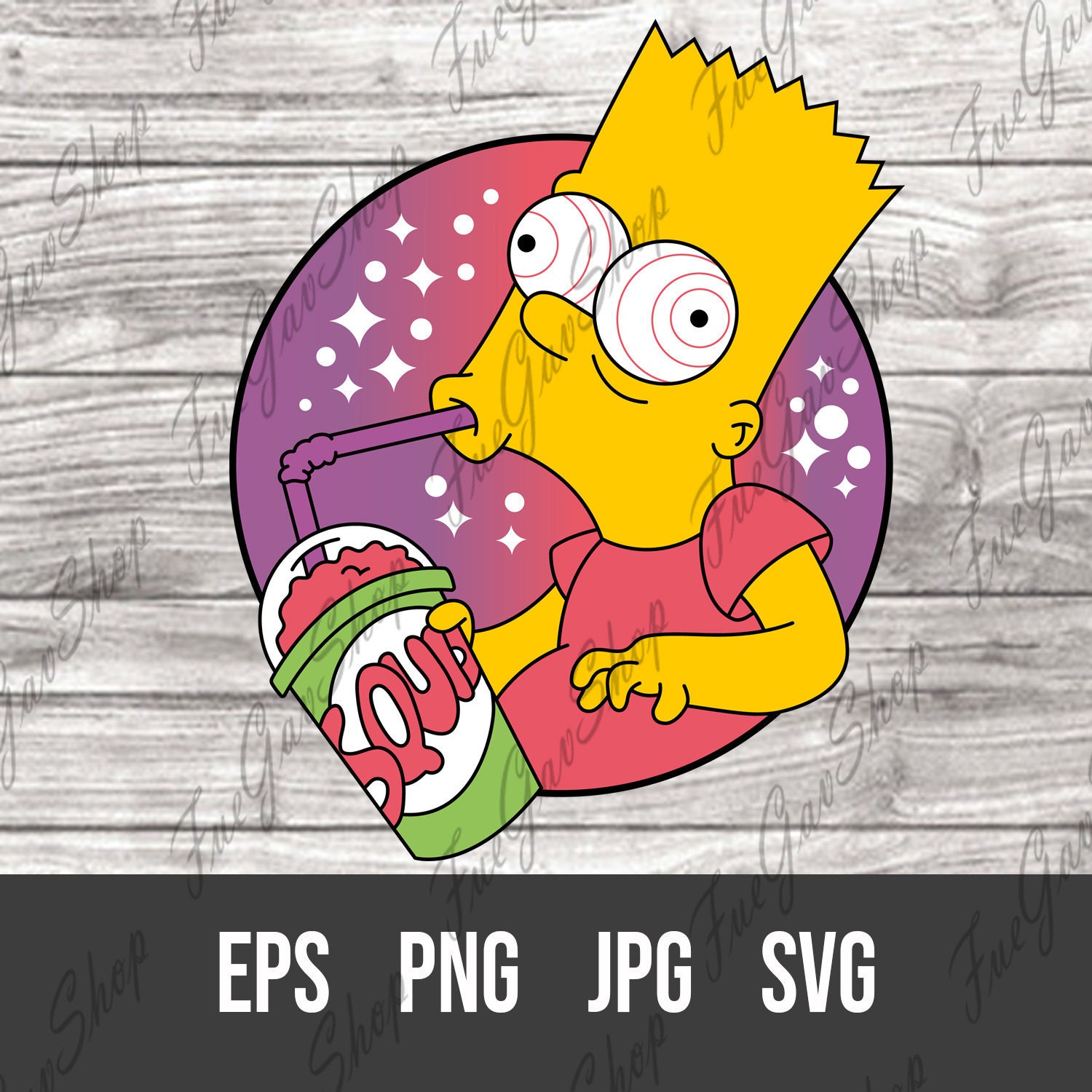 Bart Simpson Vector Digital File Svg Eps Png Etsy