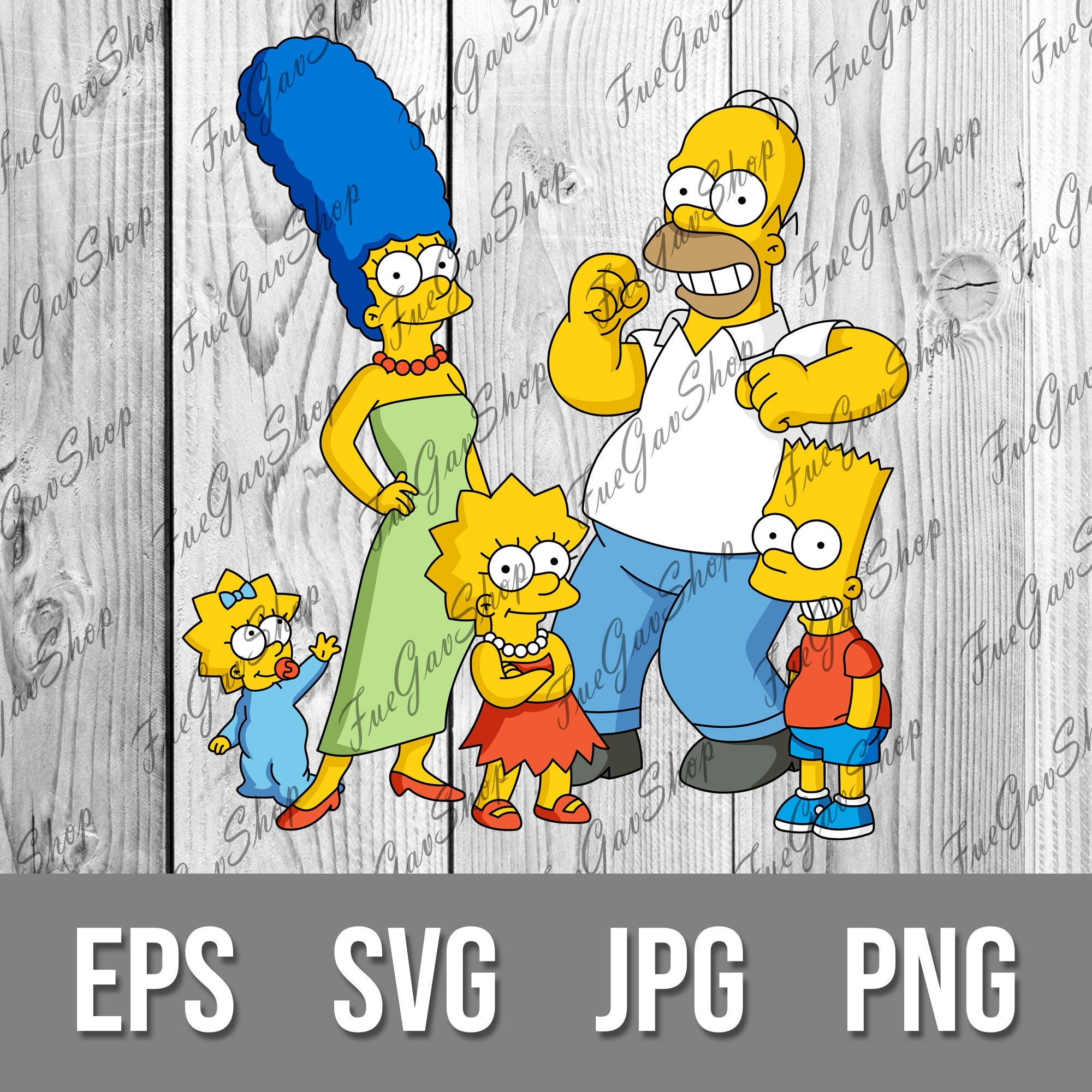 The simpsons Vector Digital File SVG Eps Png Jpg - Etsy España