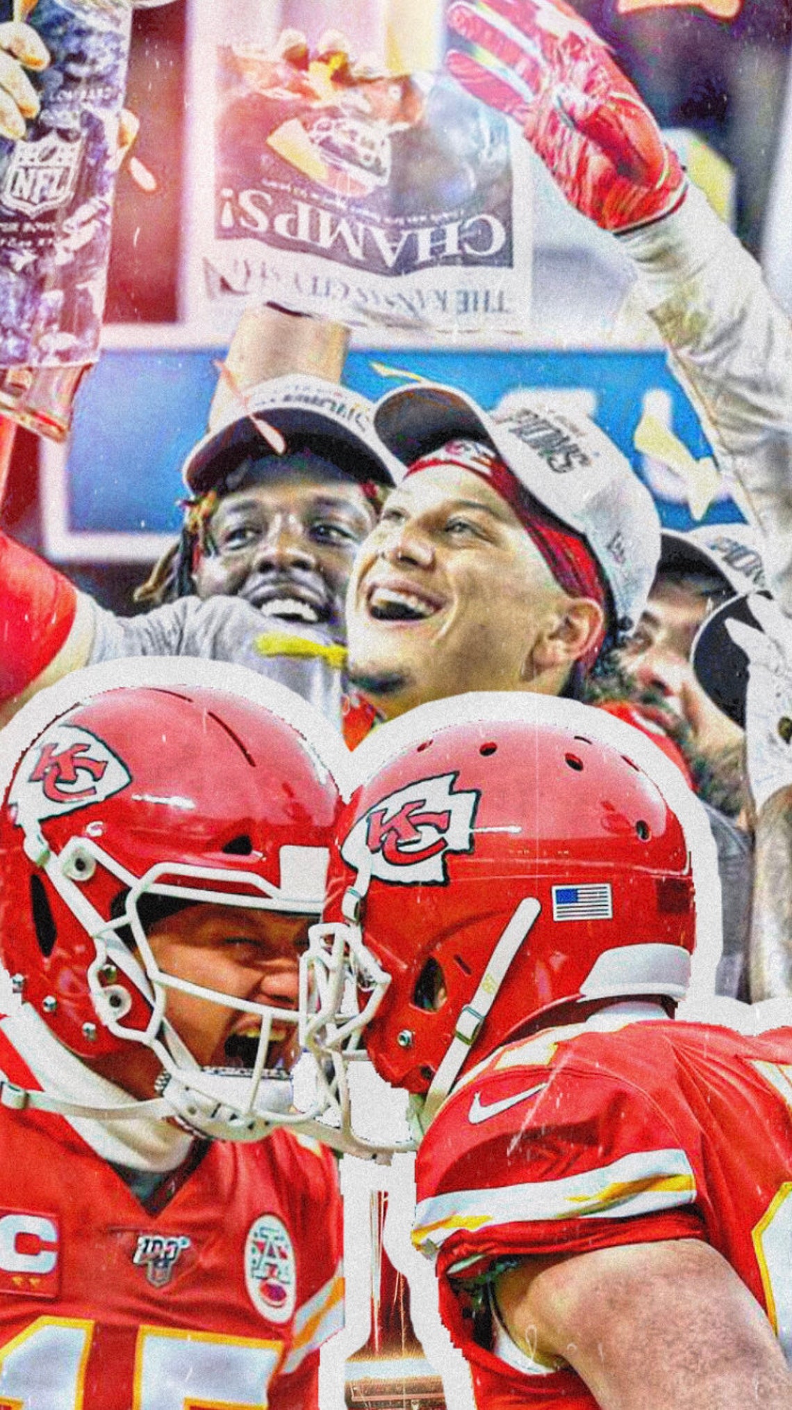 Kansas City Chiefs Super Bowl Newspaper Digital HD iPhone Wallpaper - Etsy