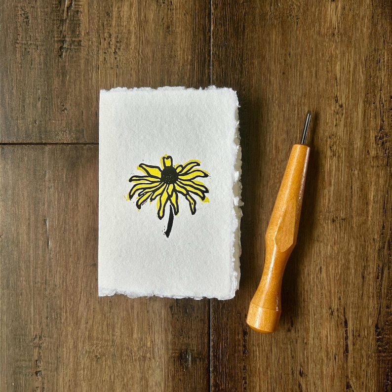 Tiny Black Eyed Susan Greeting Card - Etsy
