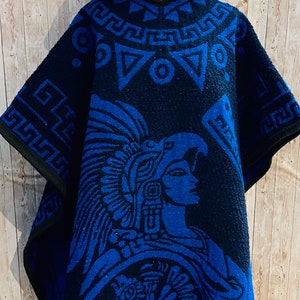 Mexican Poncho Gavan De Azteca Guerrero Y Escudo De Mexico Con - Etsy