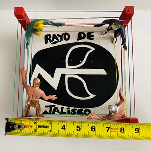 Mexican Lucha Libre Toy Wrestler Fighting Ring With 4 Luchadores Ring ...