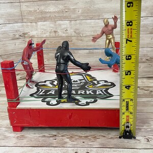 Mexican Lucha Libre Toy Wrestler Fighting Ring With 4 Luchadores Ring ...