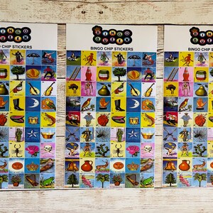 Loteria Stickers for Plastic Chips Cake Toppers Decorations Etc - Etsy