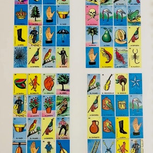 MEXICAN LOTERIA Book Book Has 24 Cards With Doubles Libro De Loteria De ...