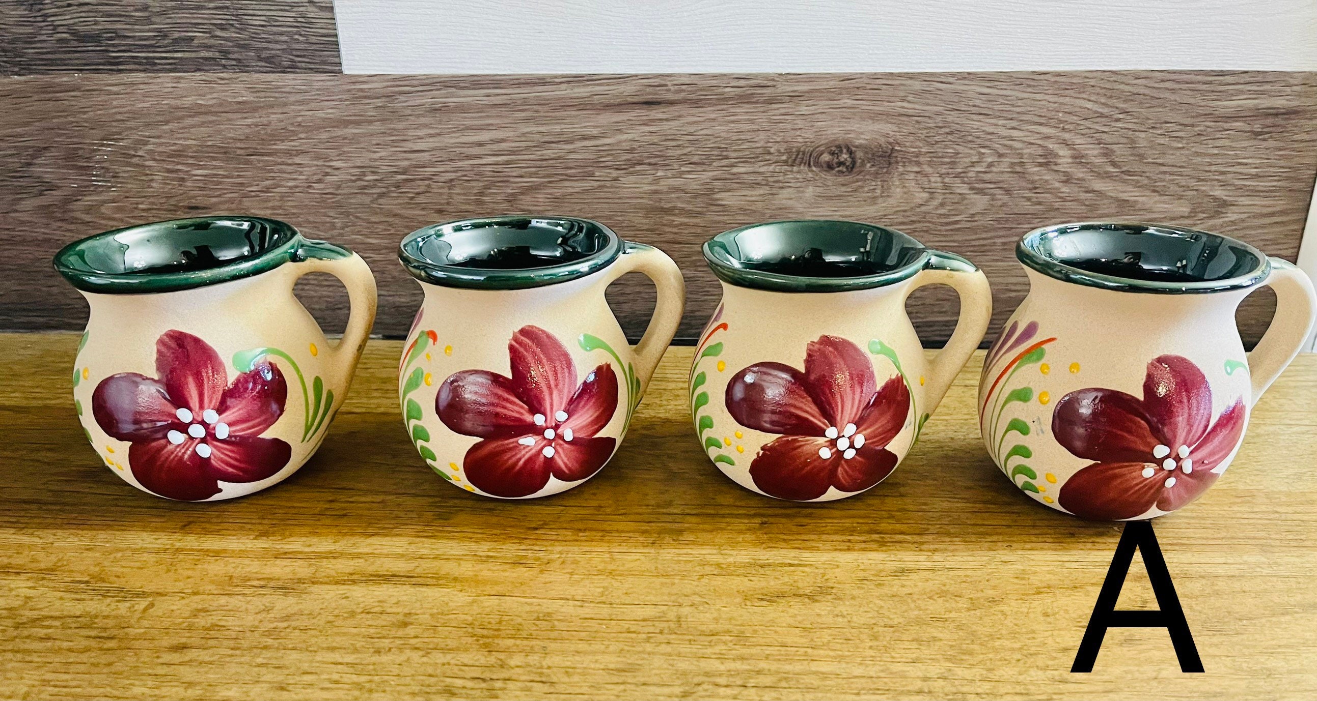 Mexican Pottery Cups Tazas De Barro Mexicanas - Etsy