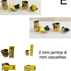 Mini Cantaritos for Tequila Shots With Mini Plates Mini Tequileros Y ...