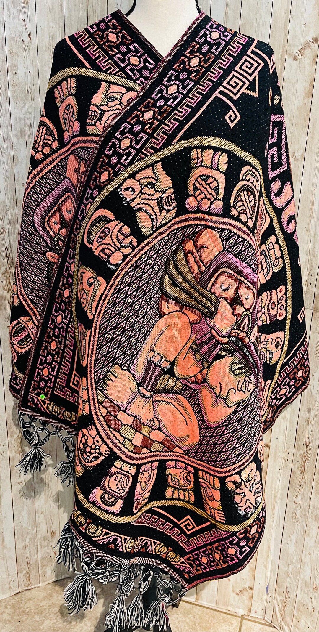 Maya Calendar Mexican Shawl Wrap Rebosos Mexicanode Calendario Maya ...