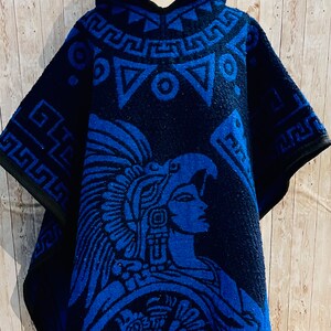 Mexican Poncho Gavan De Azteca Guerrero Y Escudo De Mexico Con - Etsy