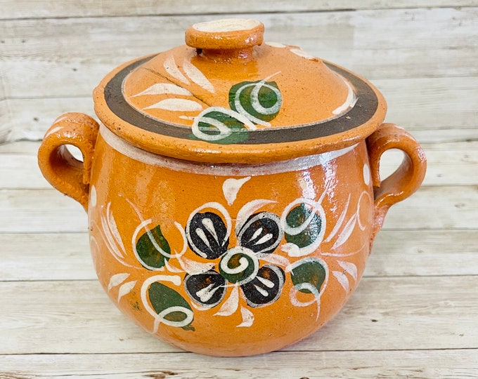 Mexico Red Clay Terracotta Bean Pot/ Frijolera De Barro Tonala/lead ...