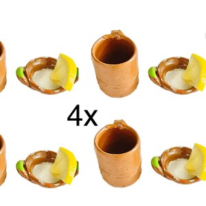Mini Cantaritos for Tequila Shots With Mini Plates Mini Tequileros Y ...