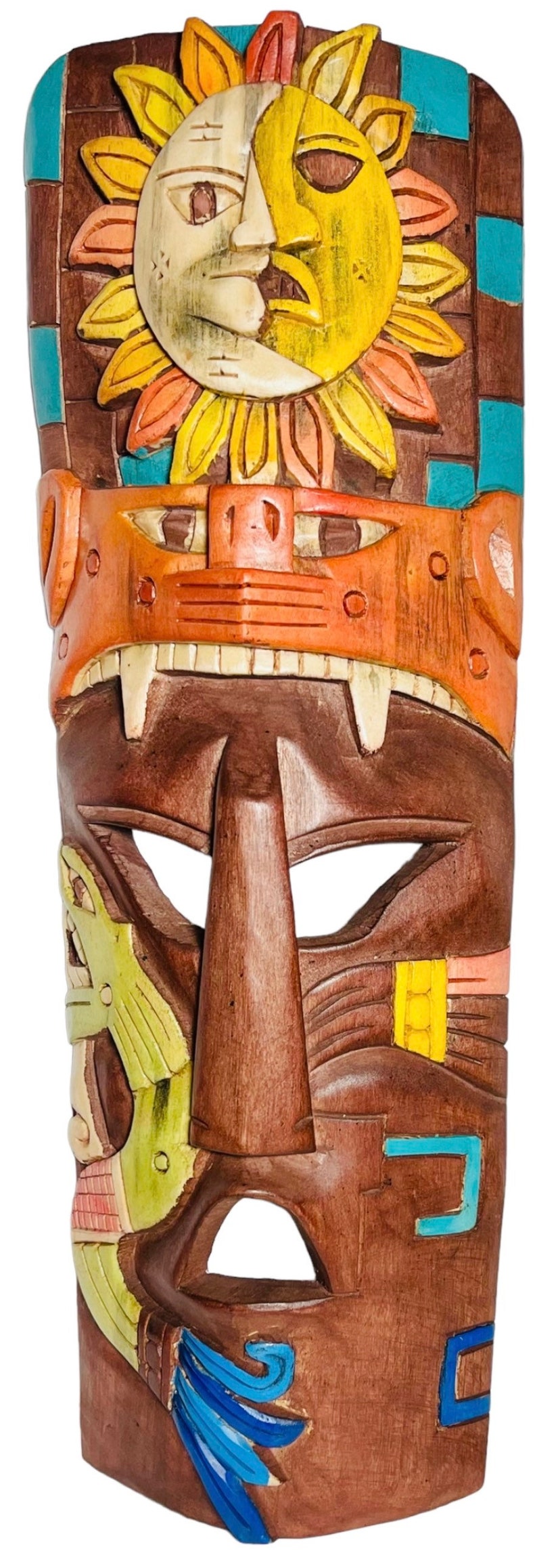 Prehistoric Wooden Mask Mayan Culture Hand Carved Mexican Wall - Etsy