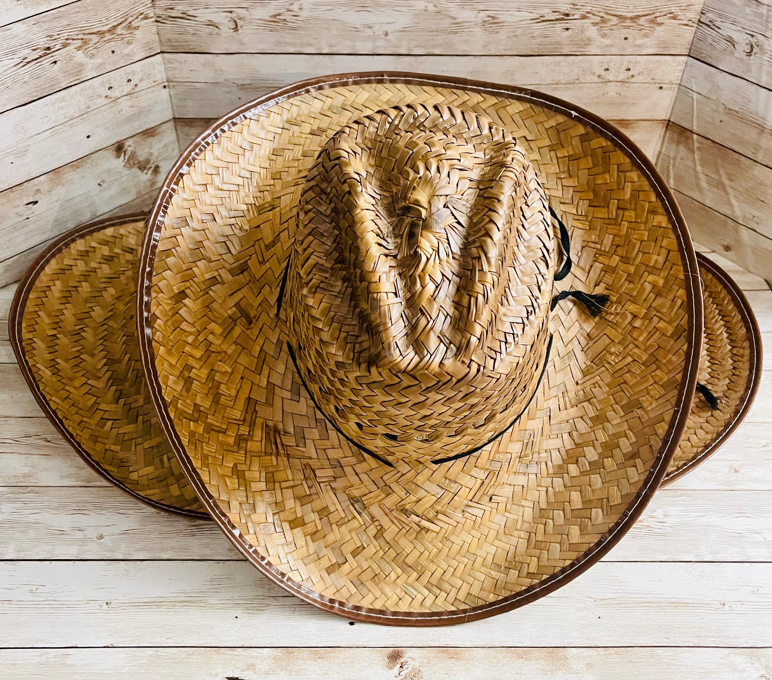 3x Cowboy Mexican Palm Leaf Straw Hat Sombrero Vaquero - Etsy