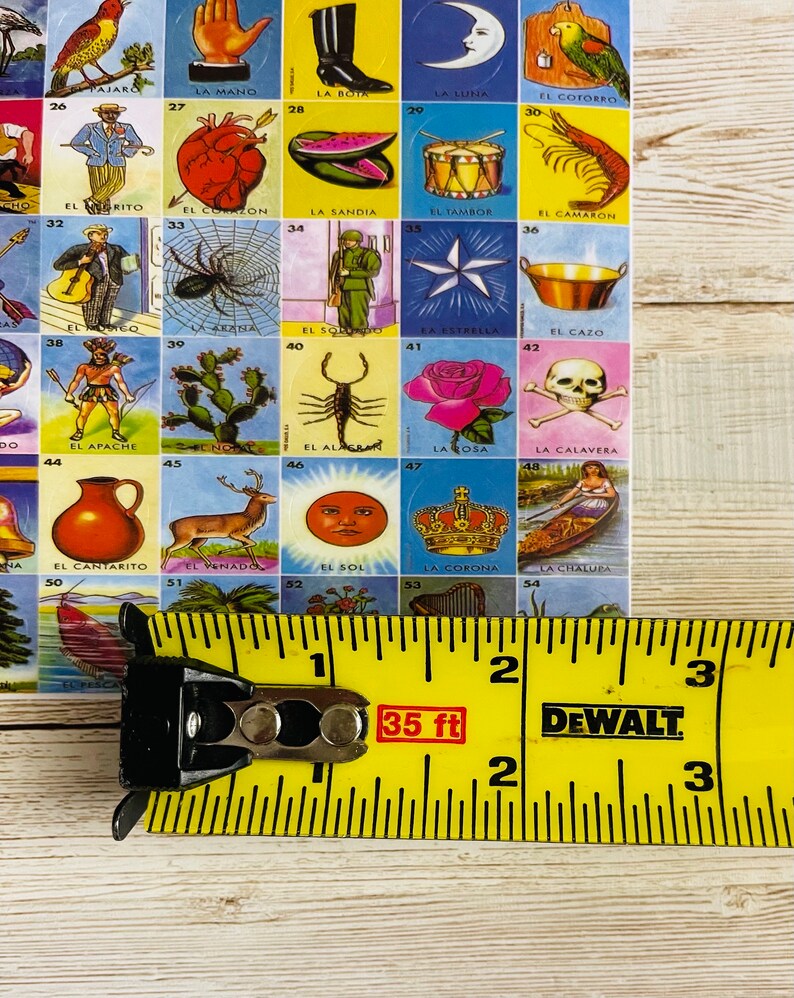 Loteria Stickers for Plastic Chips Cake Toppers Decorations - Etsy