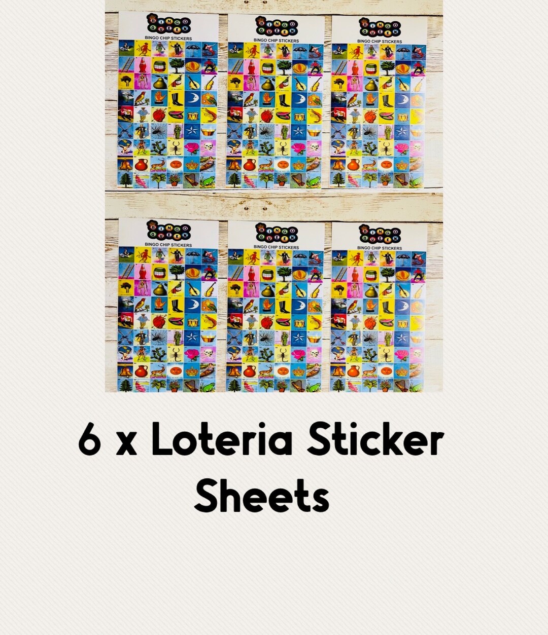 Loteria Stickers for Plastic Chips Cake Toppers Decorations Etc - Etsy