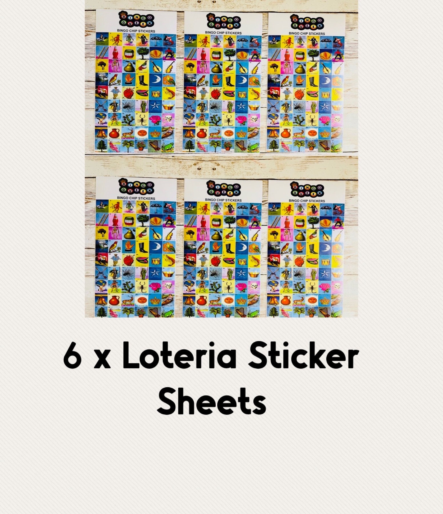 Loteria Stickers for Plastic Chips Cake Toppers Decorations - Etsy