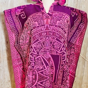 Poncho Gavan Mexicano Calendario Azteca Con Gorra Mexican Hoodie - Etsy