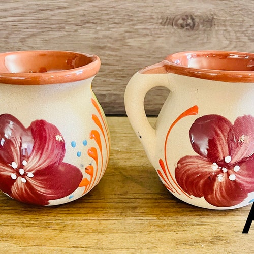 Mexican Pottery Cups Tazas De Barro Mexicanas - Etsy