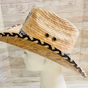Unisex Straw Hat Sombreo Vaquero Sombrero De Palma - Etsy