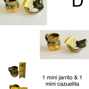 Mini Cantaritos for Tequila Shots With Mini Plates Mini Tequileros Y ...