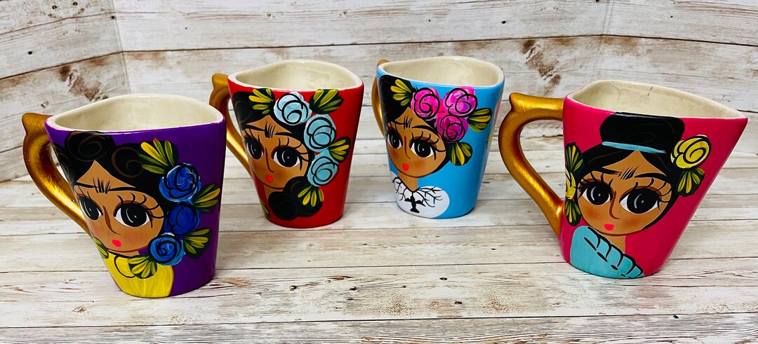 Frida Kahlo Ceramic Heart Mug Cups Tazas De Ceramica De Corazon Frida ...