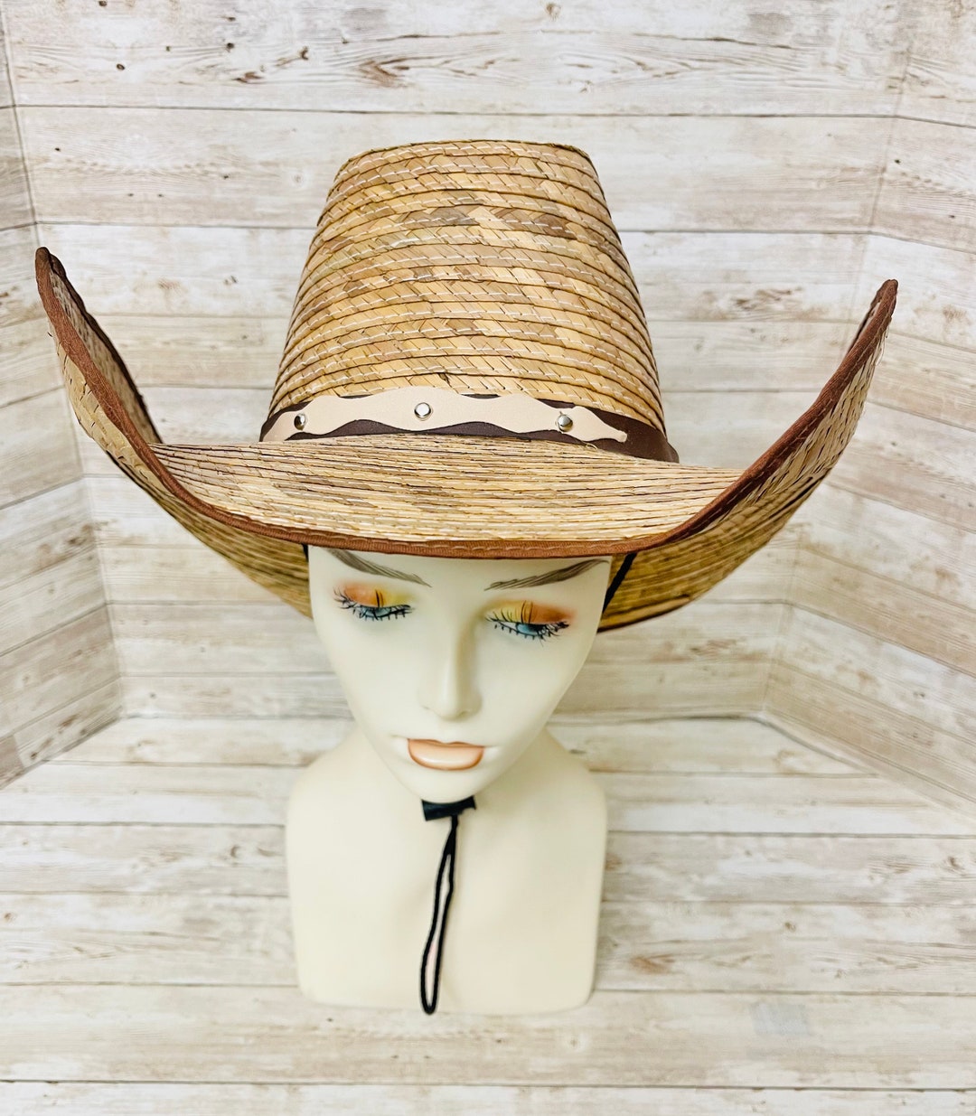 Cowboy Mexican Palm Leaf Straw Hat Sombrero Vaquero Artesanal De Palma ...