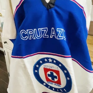 Poncho De Cruz Azul Futbol Mexicano Mexican Poncho Sarape Soccer Hoodie ...