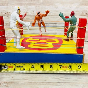 Mexican Lucha Libre Toy Wrestler Fighting Ring With 4 Luchadores Ring ...