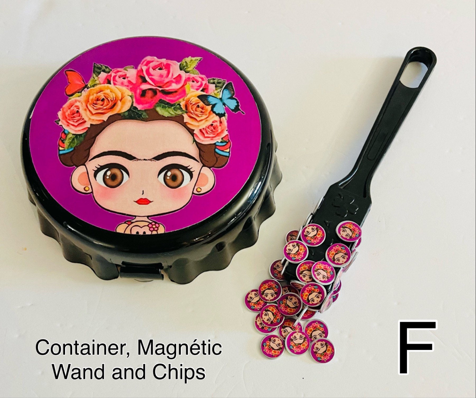 Frida Kahlo Loteria Container With Magnetic Wand and Magnetic - Etsy