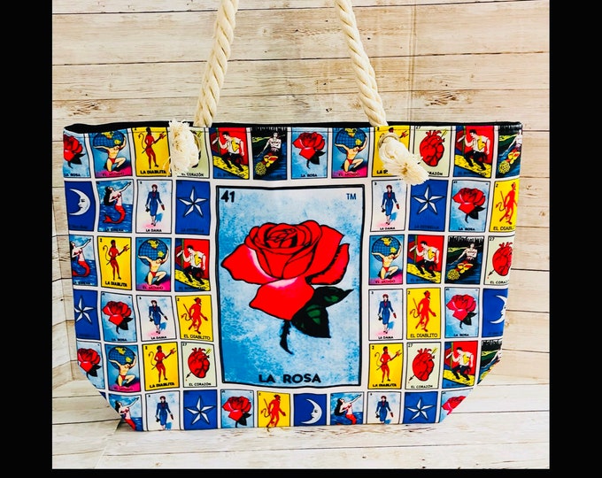 Mexican Loteria Tote Bag, Mexican Loteria Bingo Shopping Bag, Bingo ...