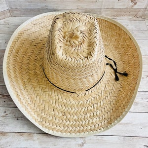 Cowboy Mexican Palm Leaf Straw Hat Sombrero Vaquero Artesanal De Palma ...
