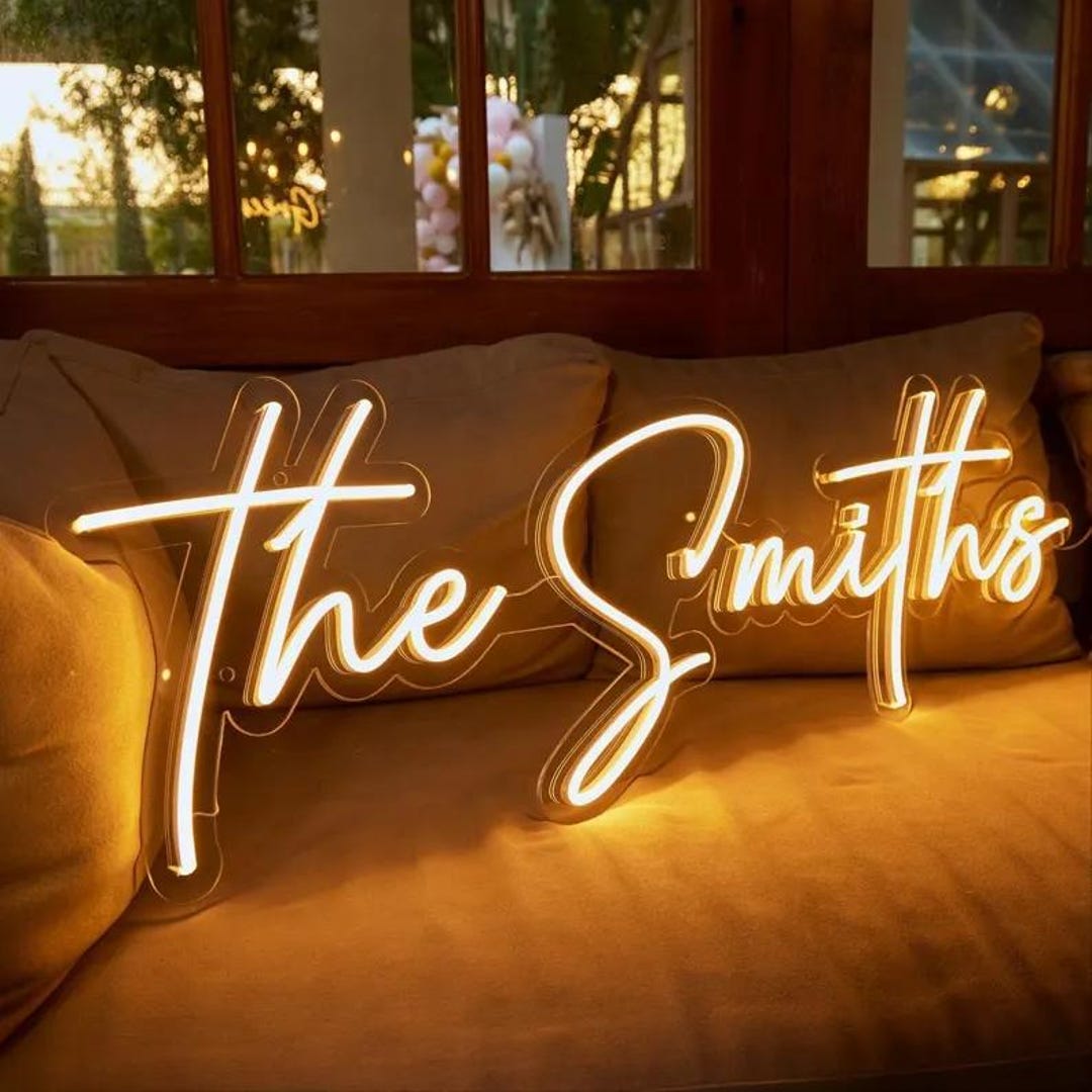 The Smiths Neon Sign,custom Neon Sign,minimalist Wedding Sign,neon Sign ...