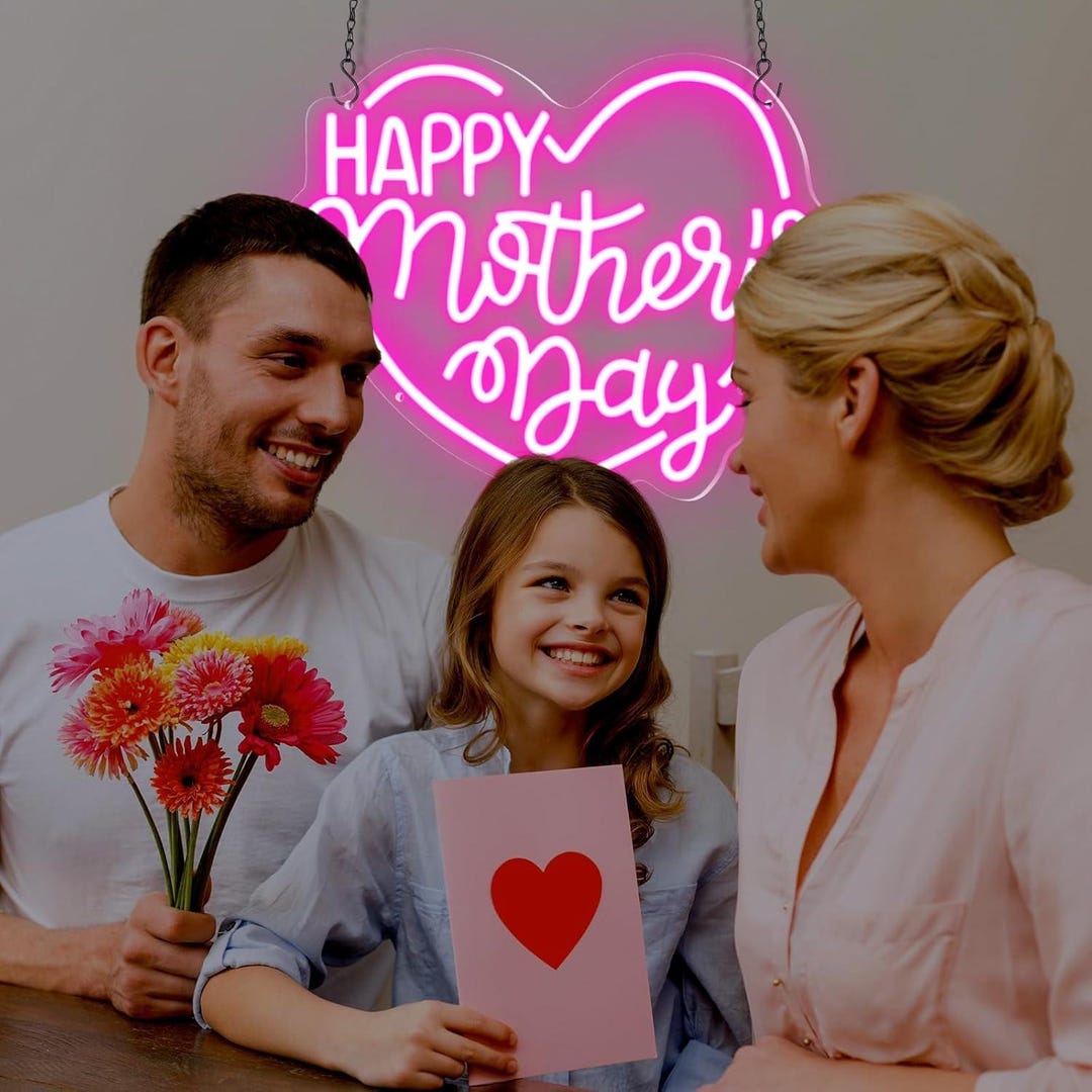 Happy Mother's Day Neon Signs,custom Neon Sign,mom Light up Sign,mother ...