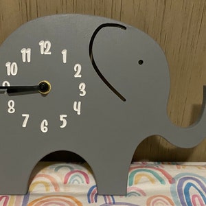 Wooden Elephant Clock Nursery Clock Safari Theme Nursery - Etsy
