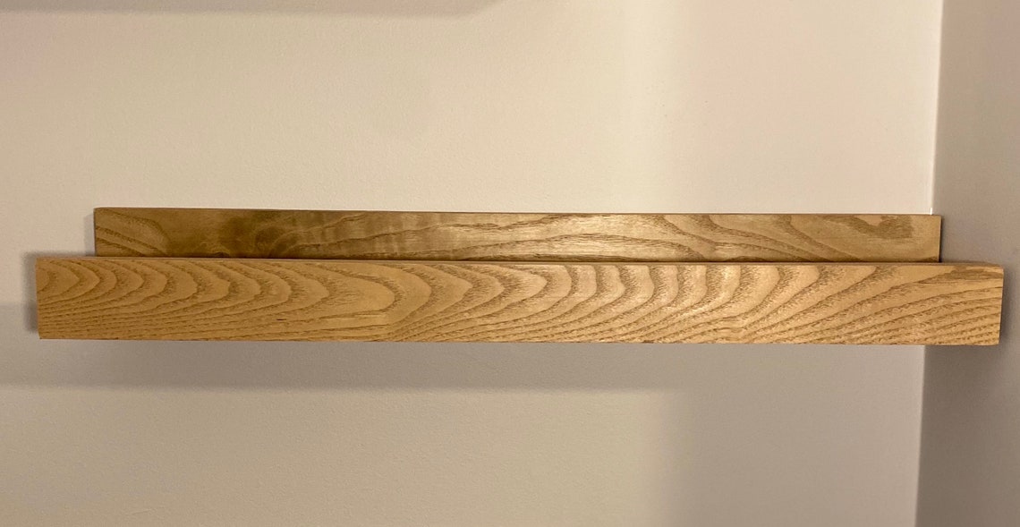 Wooden Floating Ledge Shelf Solid Hardwood Shelf Book Shelf Home Decor ...