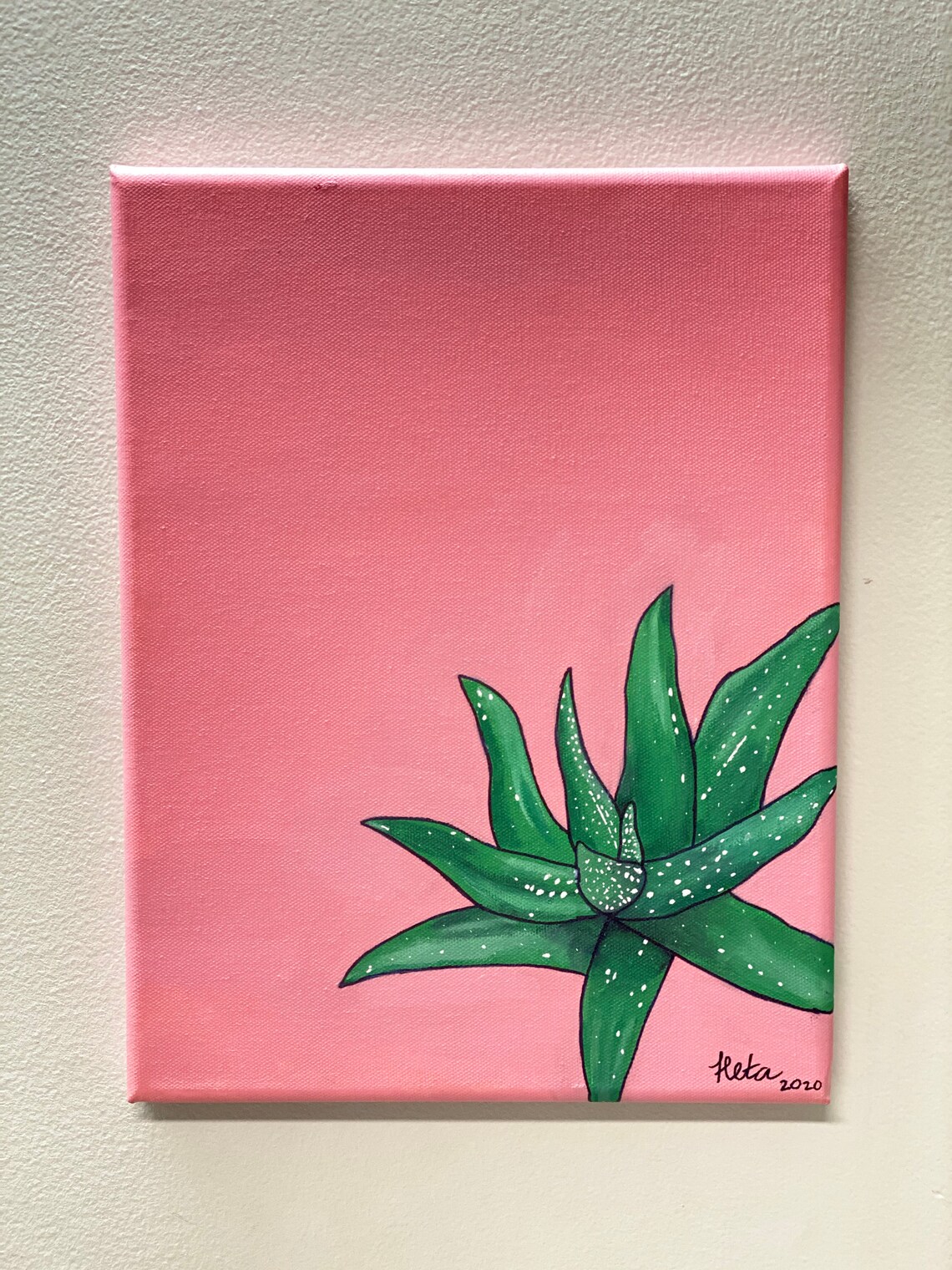 Acrylic Painting With CUSTOM Calligraphy - Etsy