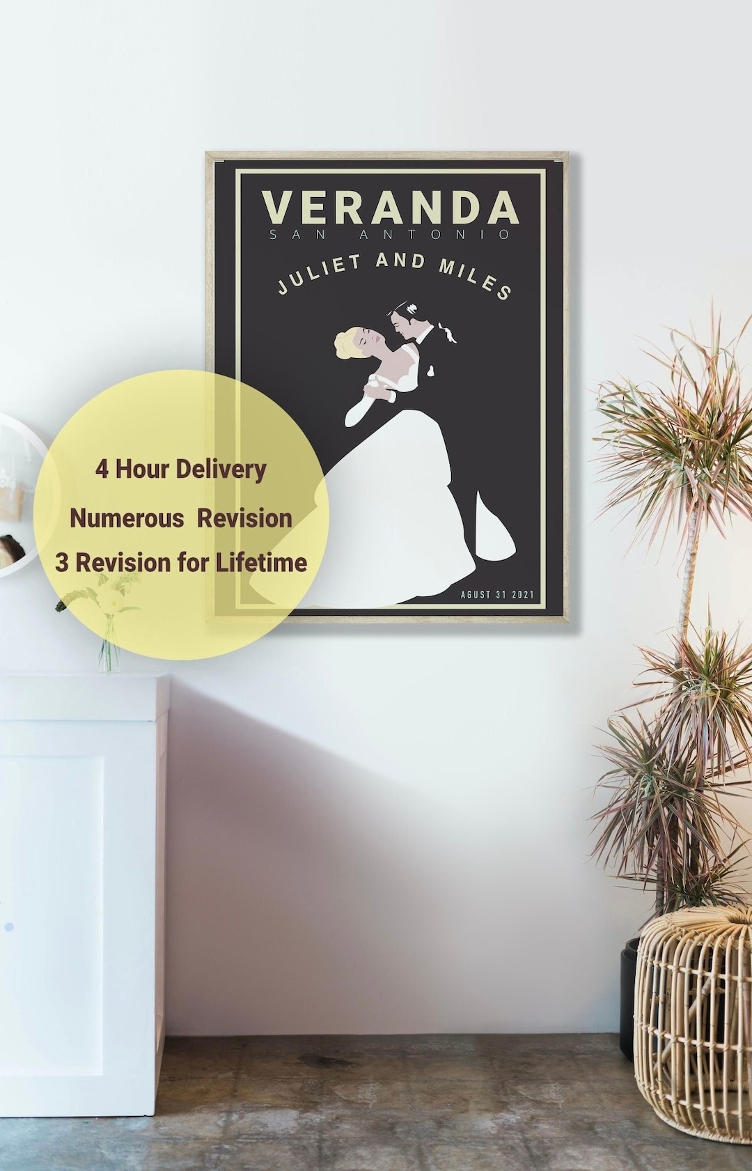 Wedding Gift for Couple Unique, Personalized Wedding Poster, 25th ...