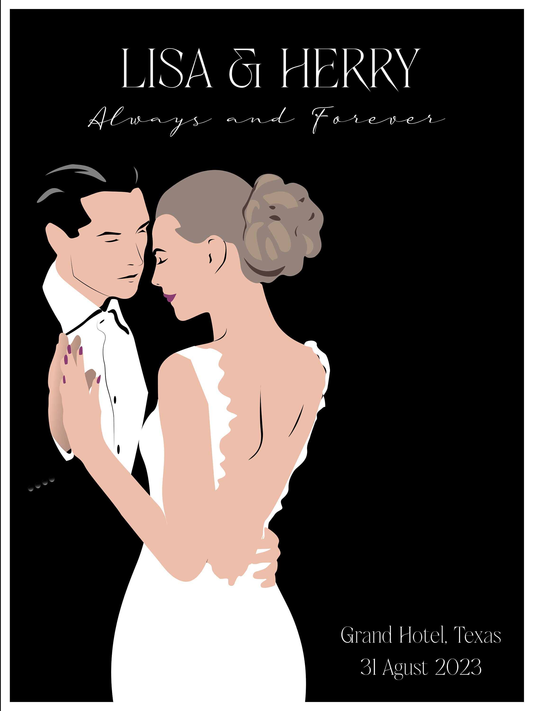 Wedding Art Personalized Wedding Poster Printable Wedding - Etsy