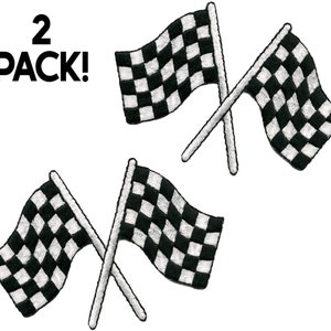 Checkered Racing Flags Checkered Racing Flags Iron on Patch | Etsy