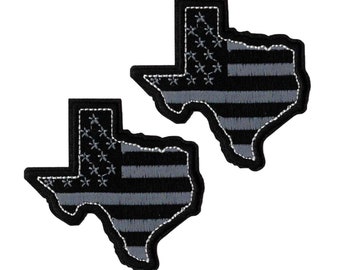 Texas Flag Patches 2-pack USA Flag Embroidered Iron on Patch | Etsy