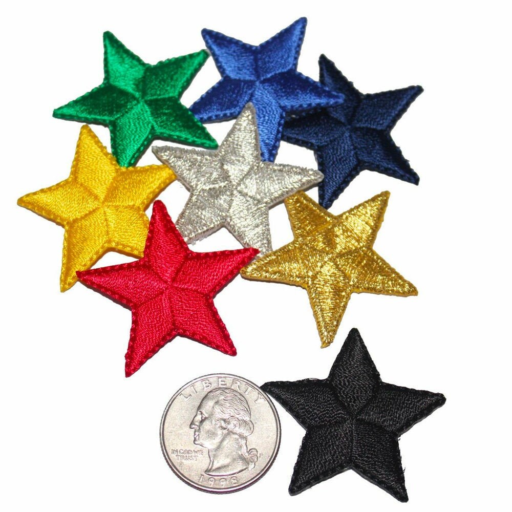 Embroidered Star Patches 10 Pack Star Embroidered Iron on - Etsy