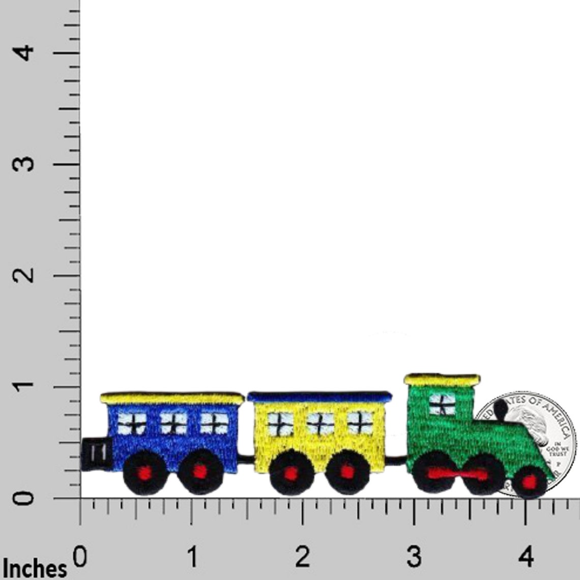 Train Patches (2-pack) Children's Embroidered Iron on Patch Appliques ...