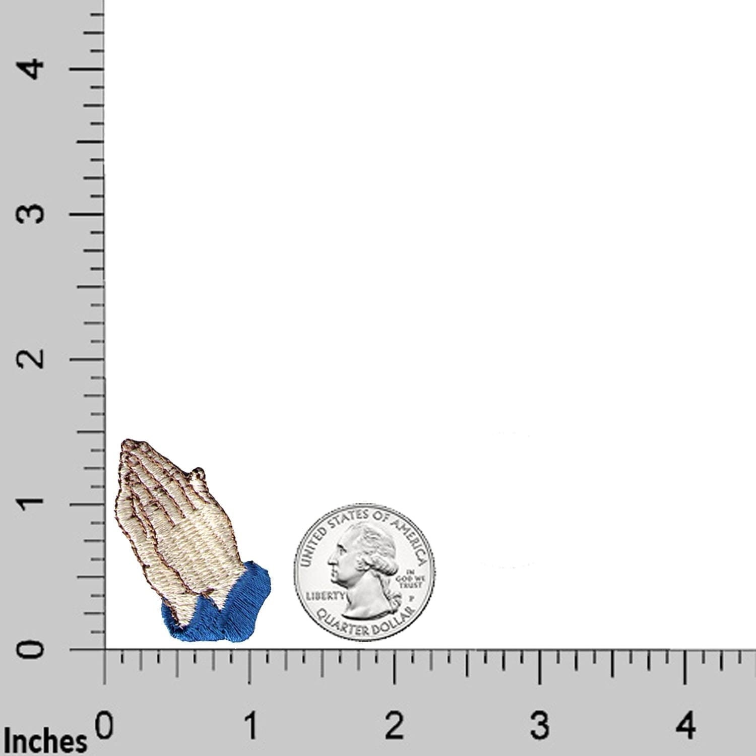 Praying Hands Iron on Religious Patch Applique 5-pack FREE | Etsy