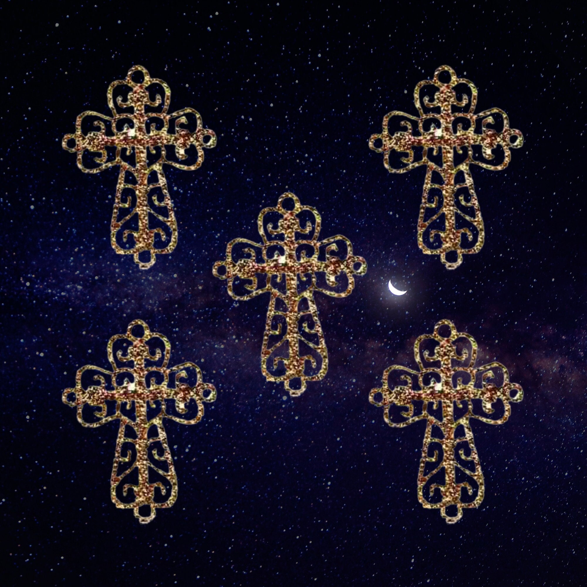 Gold Cross Patches 5-pack Religious Embroidered Iron on | Etsy