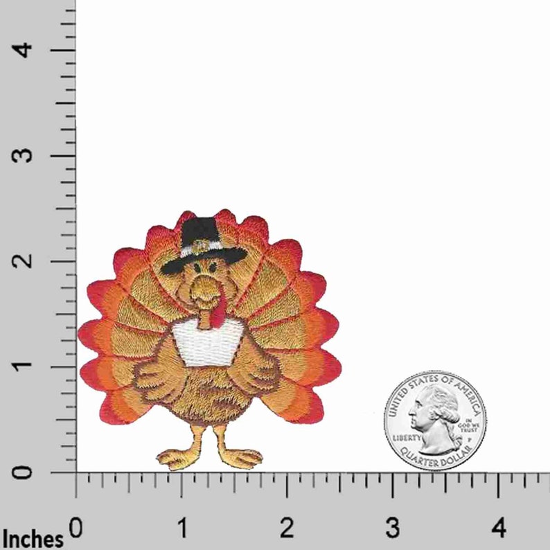 Turkey Patches 2-pack Thanksgiving Embroidered Iron on Patch - Etsy